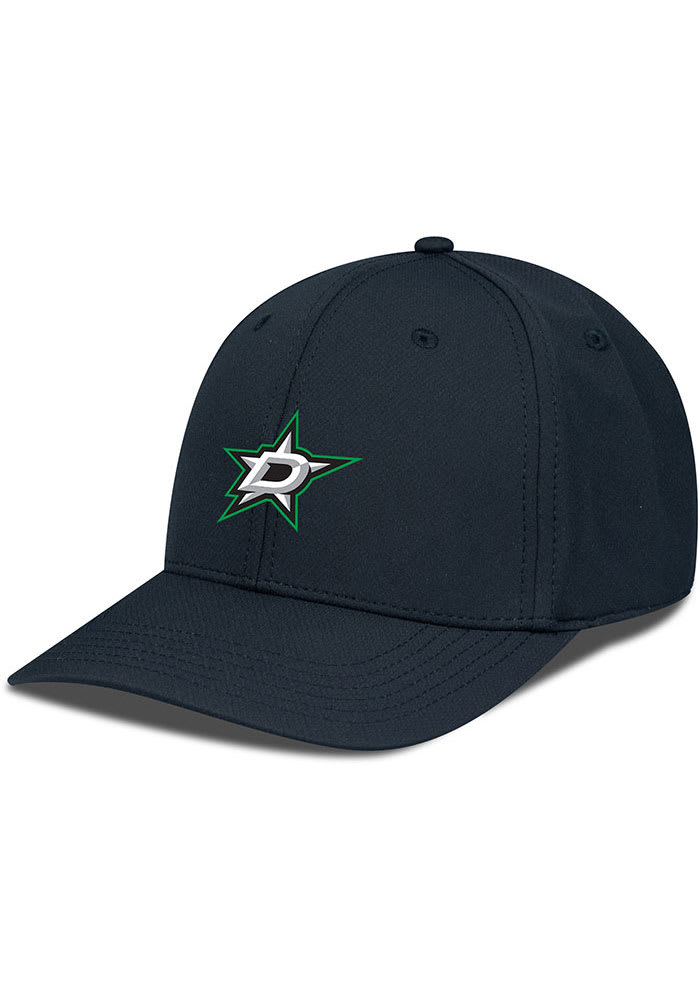 Dallas Stars Mens Rise Structured BLACK Levelwear Flex Hat - 20820756