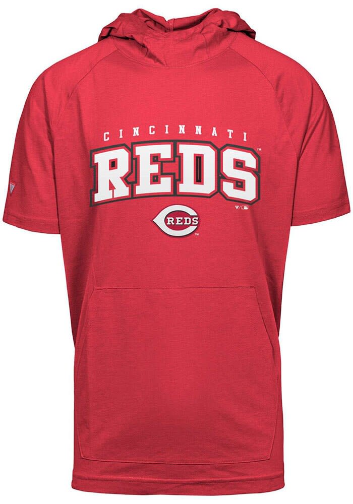 Levelwear Cincinnati Reds Red Phase Short Sleeve Hoods - 20820896