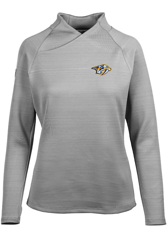 Nashville Predators Levelwear Womens Grey Lena Long Sleeve Pullover