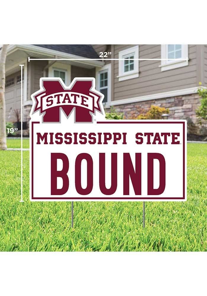 Mississippi State Bulldogs White School Bound Yard Sign - 208484982