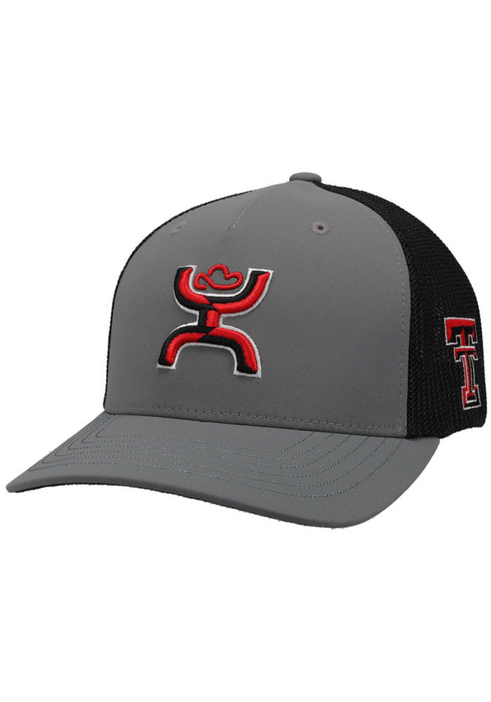 Texas Tech Red Raiders Mens 2T Hooey Man 5-Panel Mesh GREY Hooey Flex ...