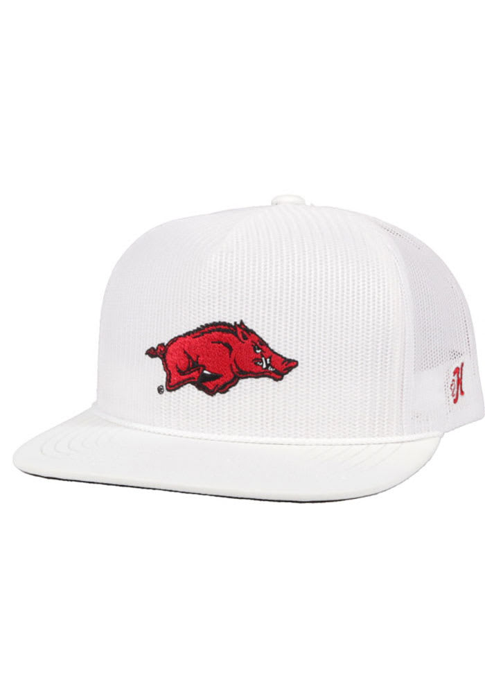 Arkansas Razorbacks Hooey WHITE Mesh 5-Panel Snapback Hat - 2100063