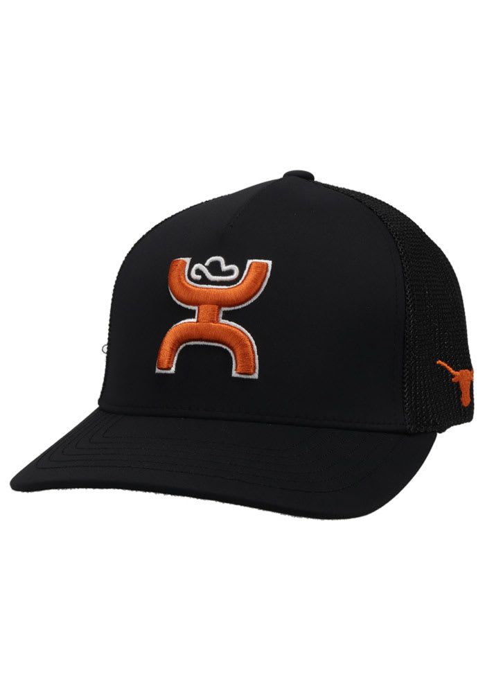 Texas Longhorns Mens Hooey Man 5-Panel Mesh BLACK Hooey Flex Hat - 2100075