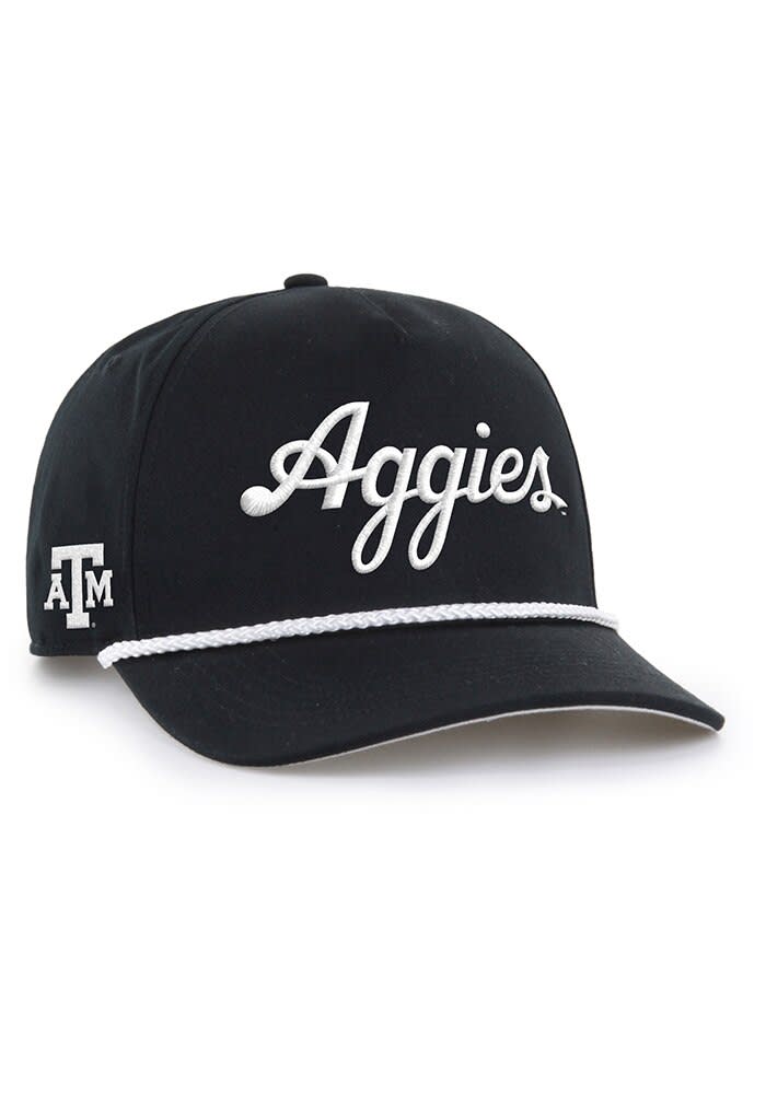 47 Texas A&M Aggies BLACK Aggies Overhand Script Hitch Adjustable Hat ...