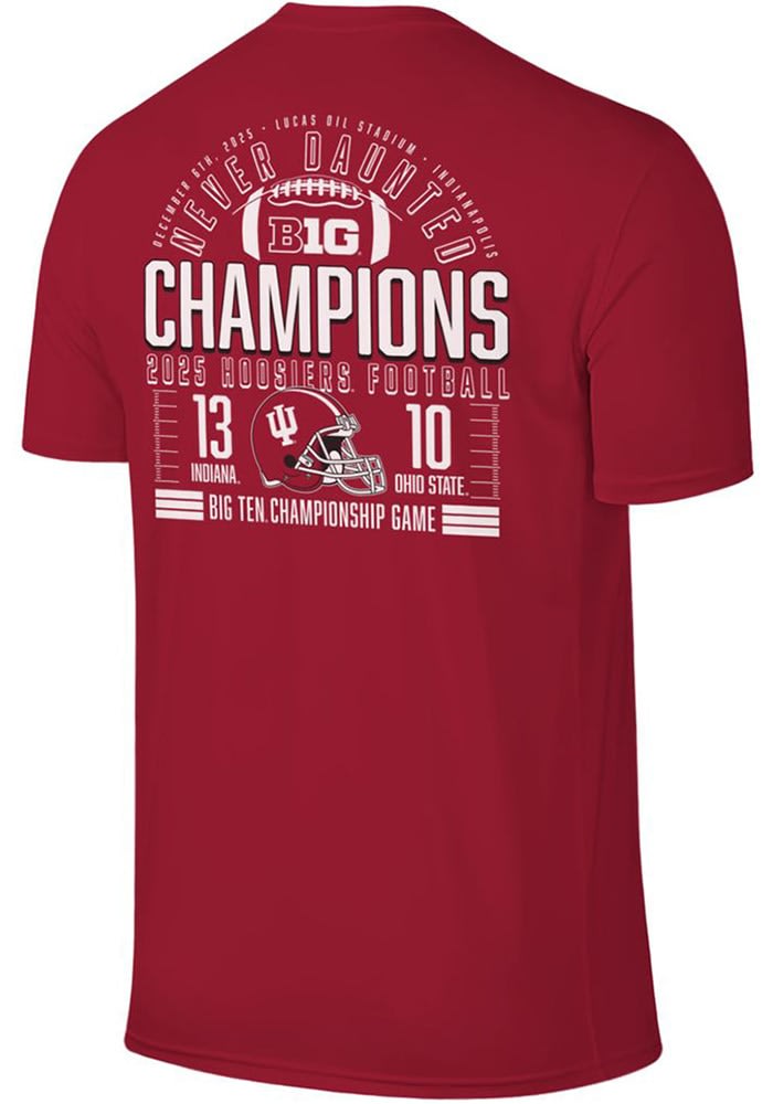 CRIMSON Indiana Hoosiers 2025 Big Ten Football Champions Never Daunted ...
