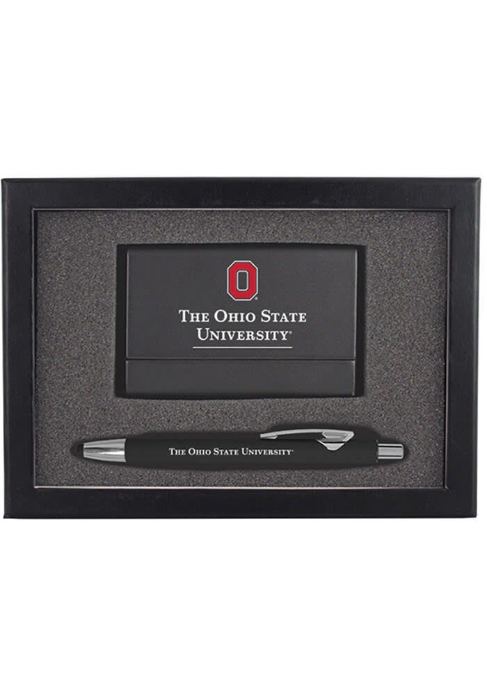 Ohio State Buckeyes BLACK Pen Set Business Card Holder - 2120416