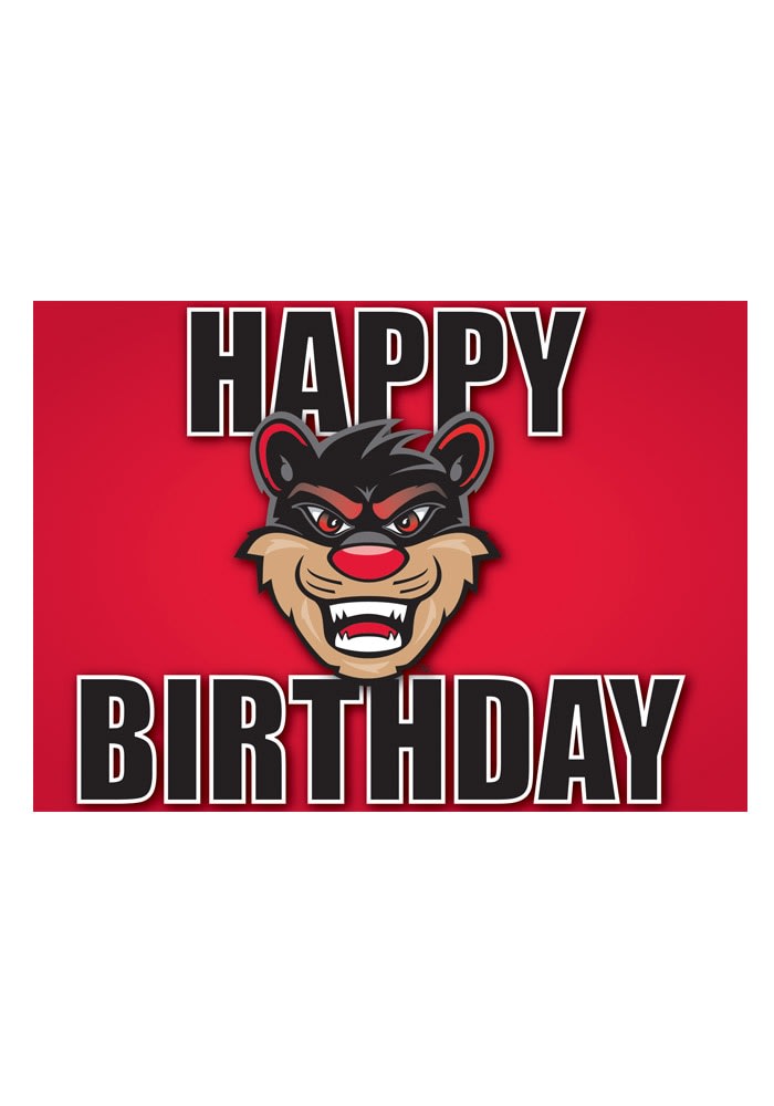 Cincinnati Bearcats Red Happy Birthday Logo Card - 21230123