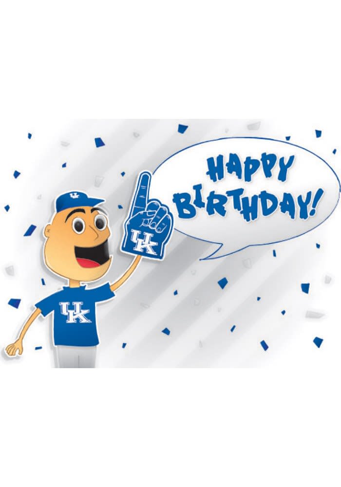 Kentucky Wildcats White Birthday Card - 21230483