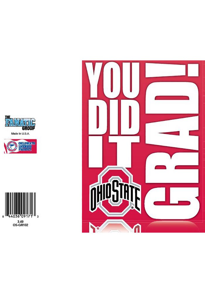 Ohio State Buckeyes Red Graduation Card - 21230515