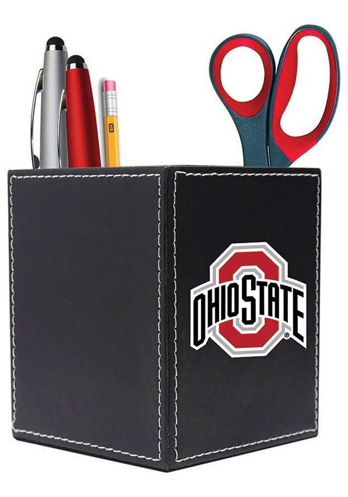 Ohio State Buckeyes BLACK Leather Desk Caddy - 21230768