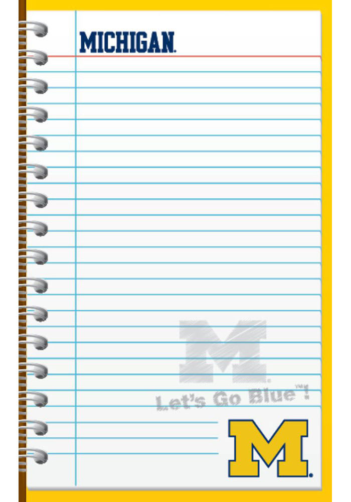 Michigan Wolverines YELLOW Memo Notebook and Folder - 21230923