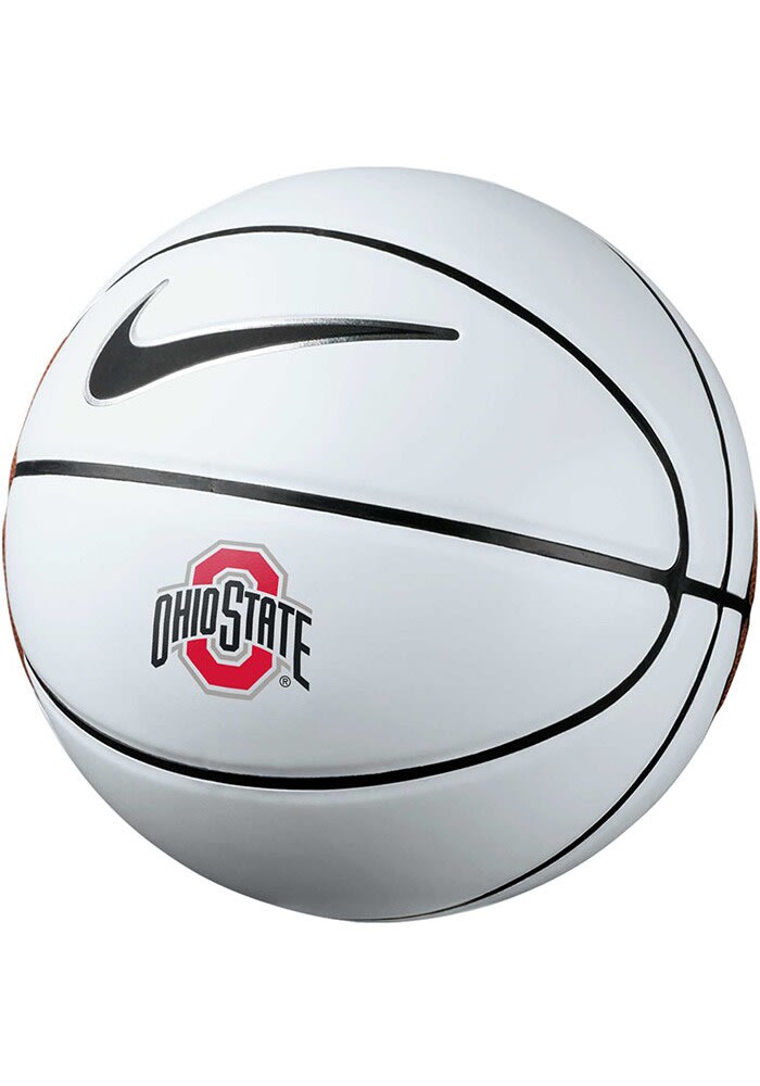 Nike WHITE Ohio State Buckeyes Team Logo Autograph Basketball - 2150021