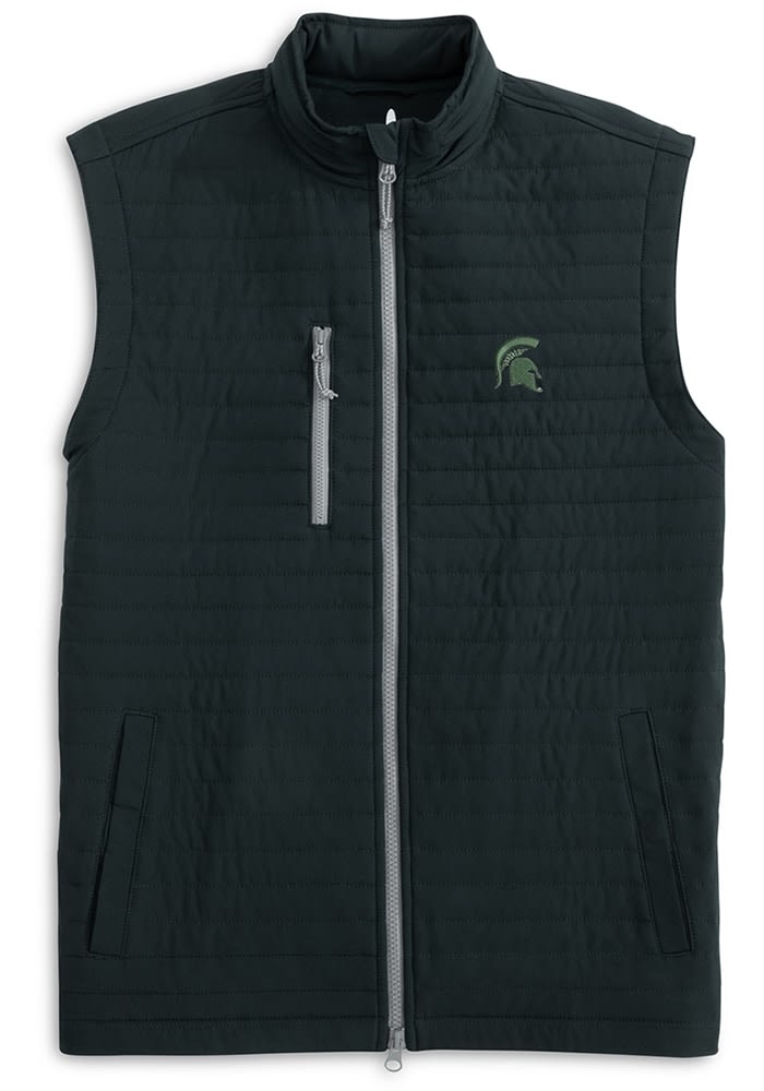 Johnnie O Michigan State Spartans Mens BLACK Crosswind Vest - 21510221
