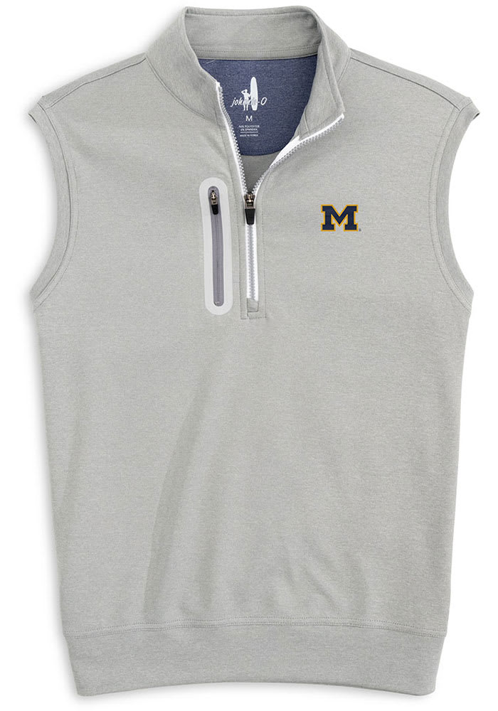Johnnie O Michigan Wolverines Mens GREY Denny Melange Vest - 21510241
