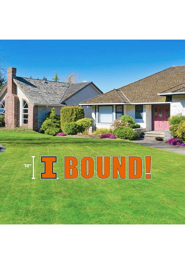 Illinois Fighting Illini ORANGE Large Bound Yard Sign - 2161414