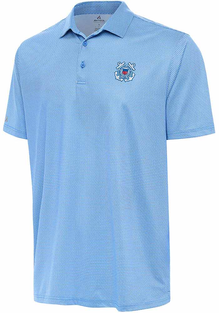Antigua Coast Guard Mens Rings LIGHT BLUE Short Sleeve Polo - 216745632