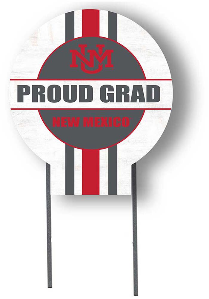 New Mexico Lobos White Grad graduation graphic Yard Sign - 217329062
