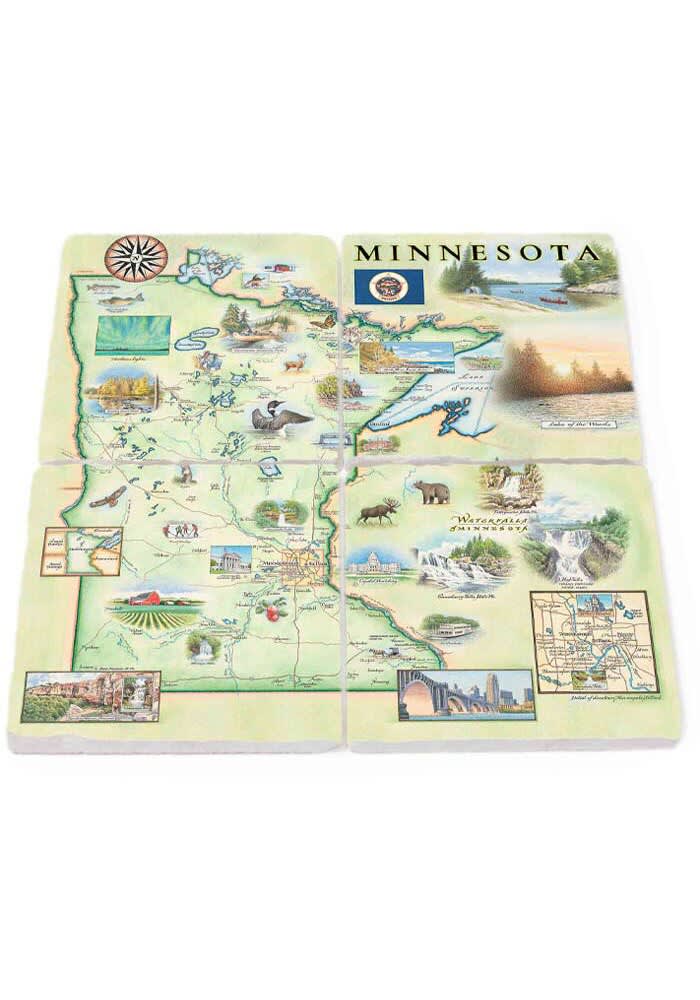 Minnesota GREEN State Map Coaster - 2190019
