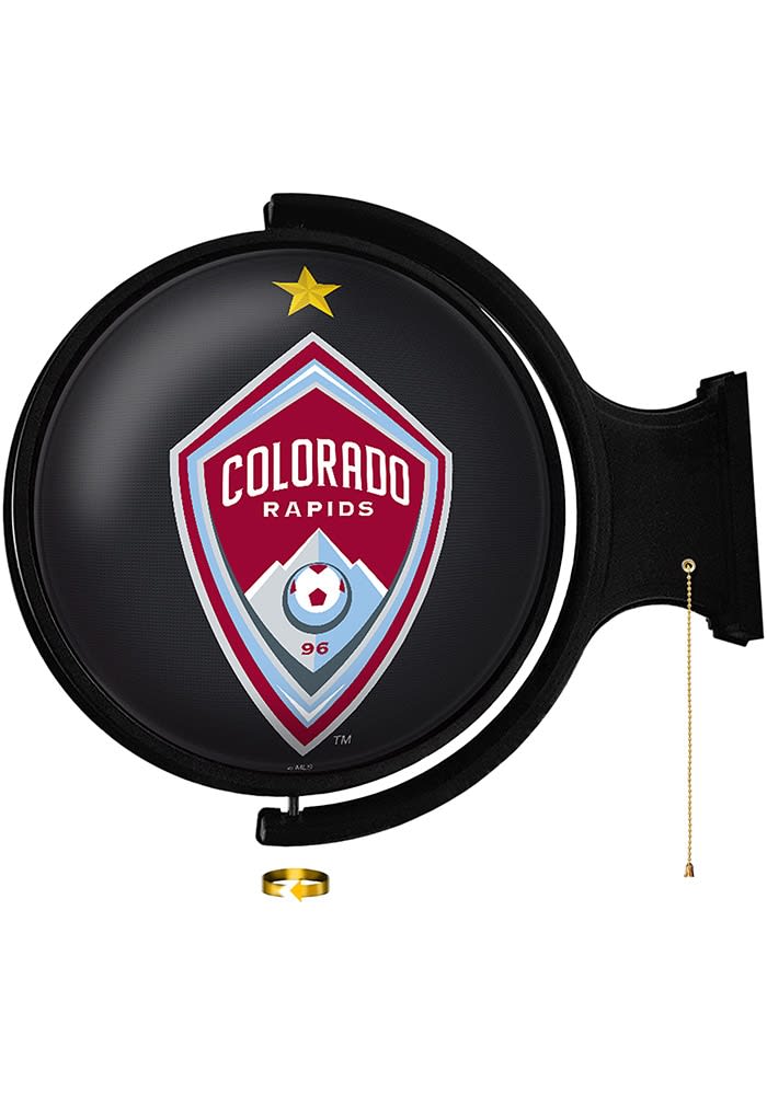 The Fan-Brand Colorado Rapids BURGUNDY Round Rotating Lighted Sign ...