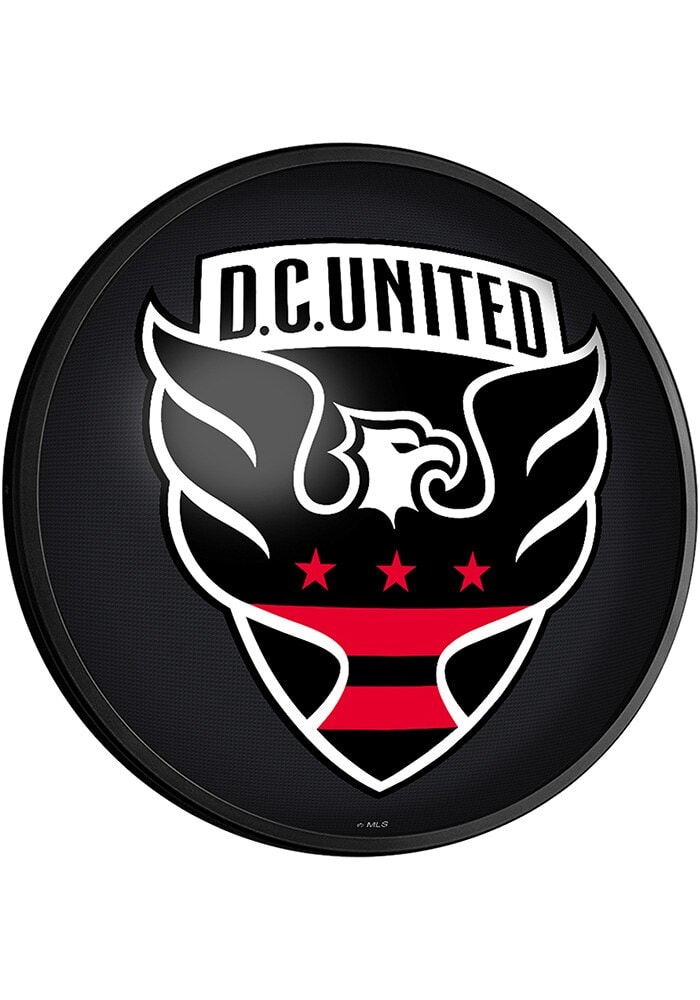 The Fan-Brand DC United Red Round Slimline Lighted Sign - 22100409