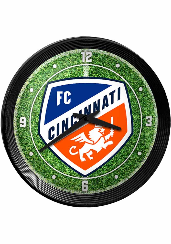 FC Cincinnati ORANGE Ribbed Frame Wall Clock - 22100505