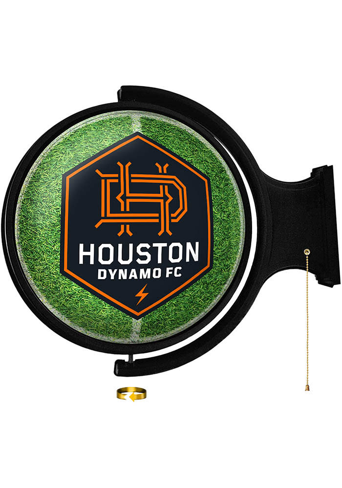 The Fan-Brand Houston Dynamo ORANGE Round Rotating Lighted Sign - 22100593