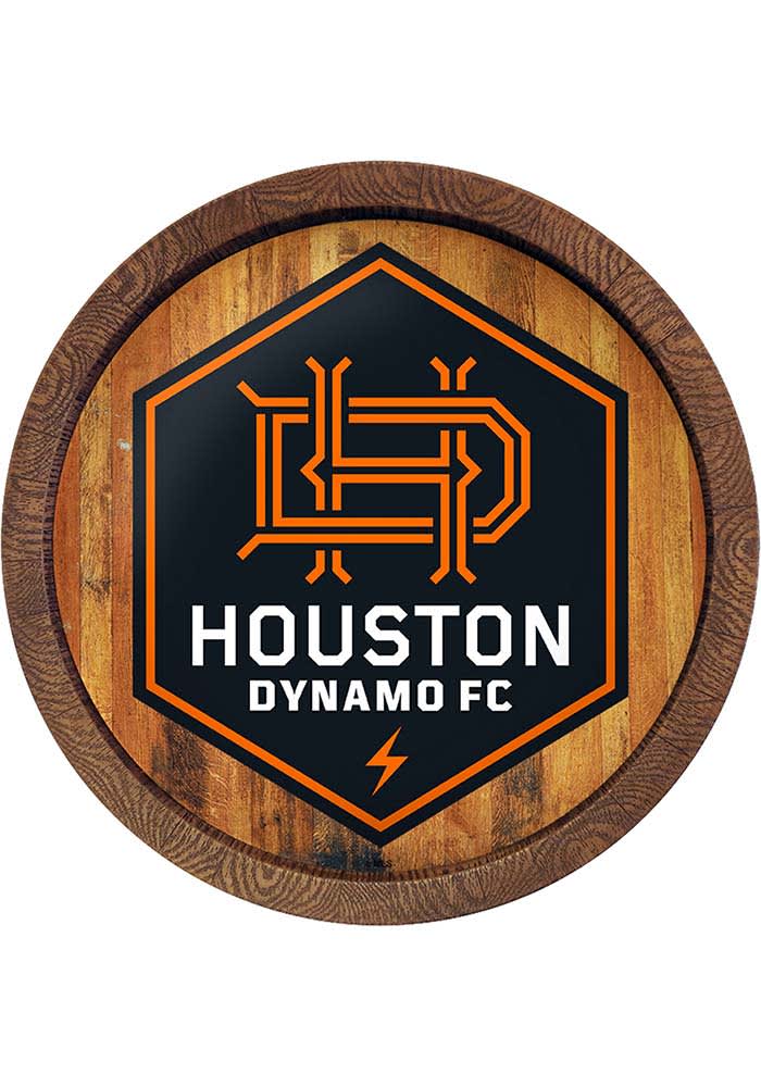 The Fan-Brand Houston Dynamo ORANGE Faux Barrel Top Sign - 22100607