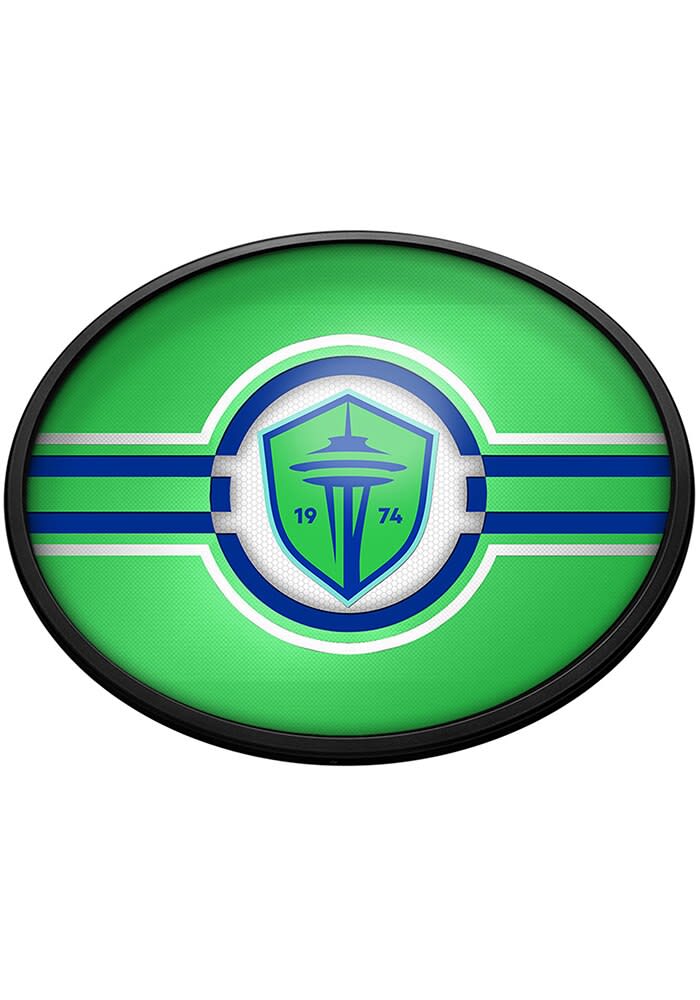 The Fan-Brand Seattle Sounders FC Blue Oval Slimline Lighted Sign ...