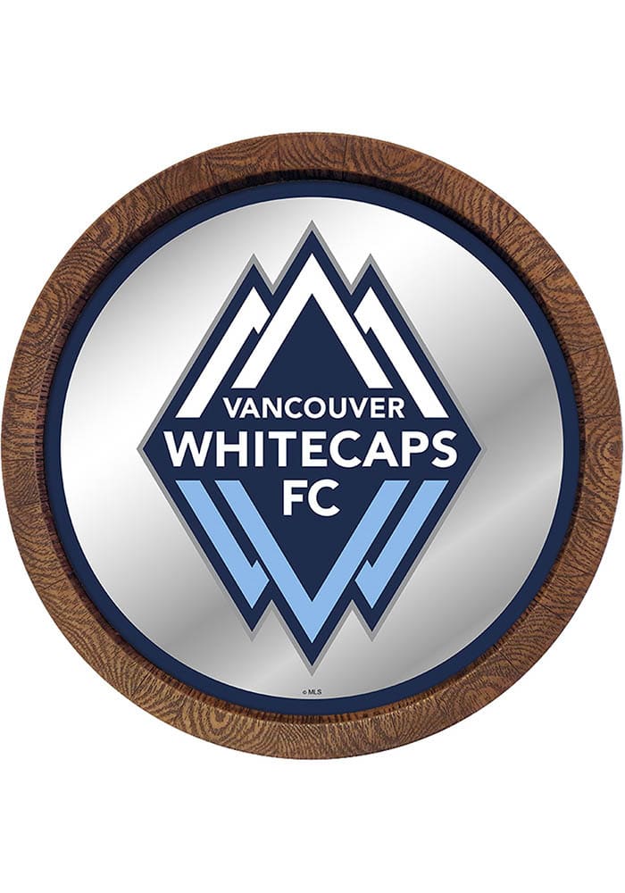 The Fan-Brand Vancouver Whitecaps FC Blue Mirrored Faux Barrel Top Sign ...