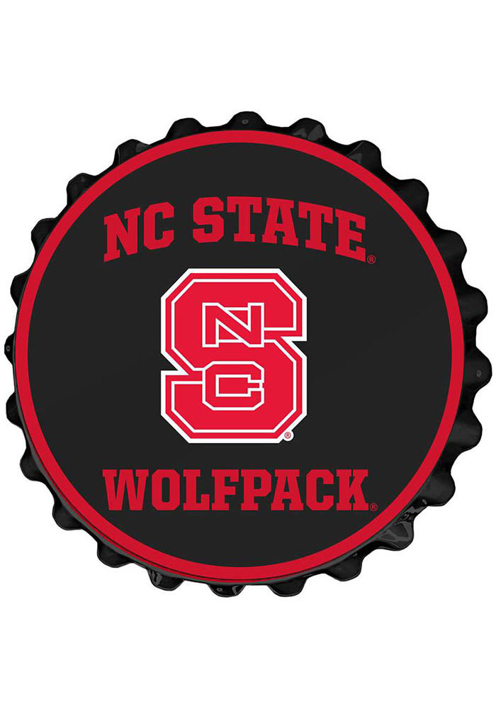 The Fan-Brand NC State Wolfpack BLACK Block Bottle Cap Sign - 2211547