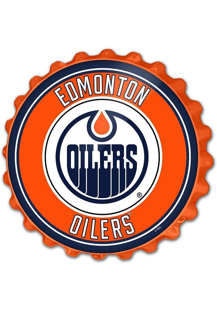 The Fan-Brand Edmonton Oilers Bottle Cap Sign