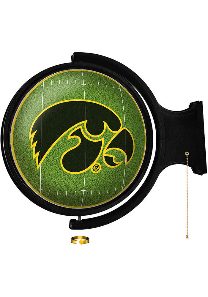 The Fan-Brand Iowa Hawkeyes BLACK On the 50 Rotating Lighted Wall Sign ...
