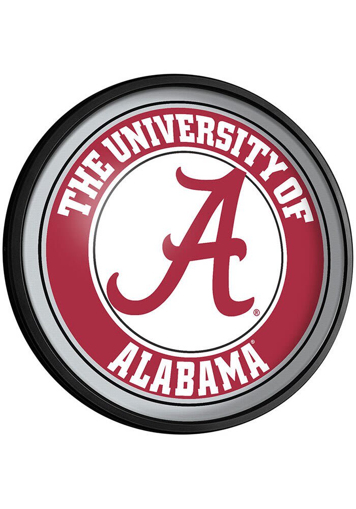The Fan-Brand Alabama Crimson Tide CRIMSON Round Slimline Lighted Sign ...