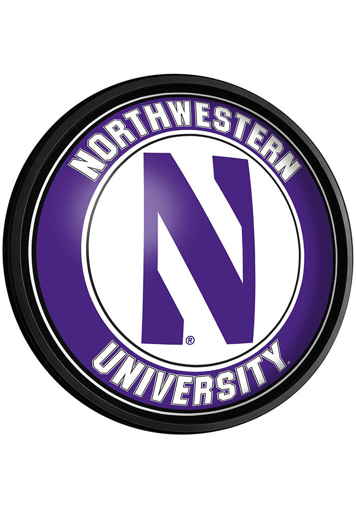 Northwestern Wildcats PURPLE Round Slimline Lighted Sign