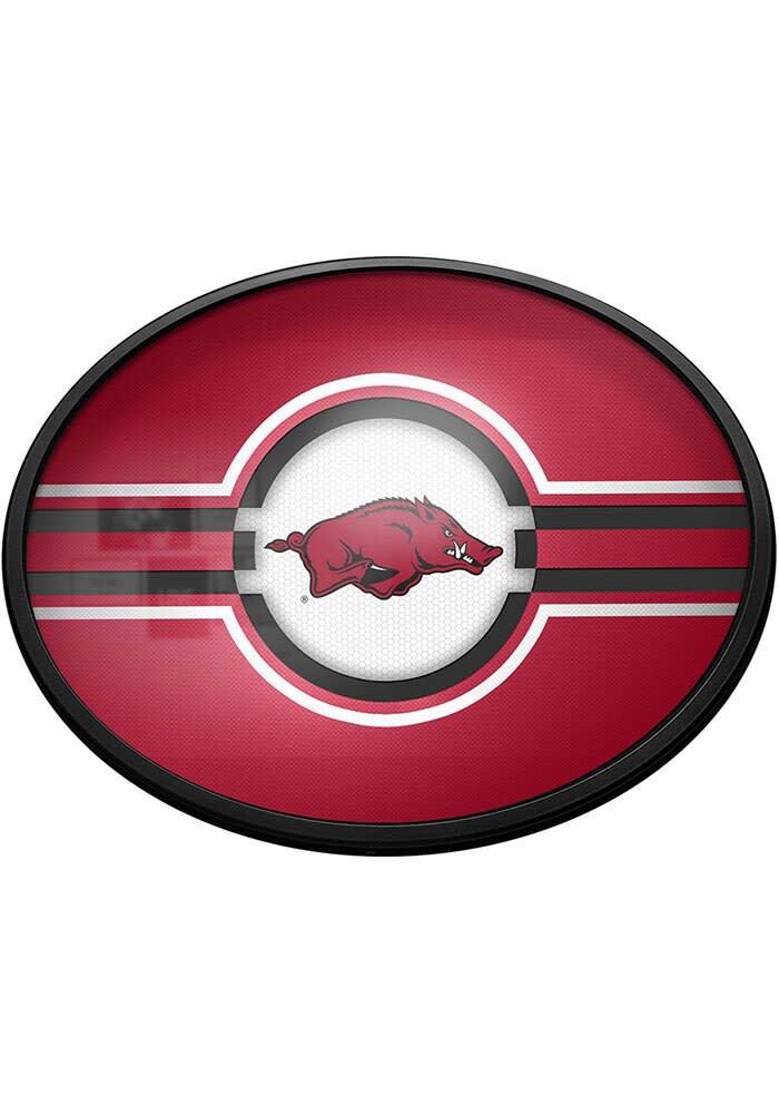 The Fan-Brand Arkansas Razorbacks Oval Slimline Lighted Sign
