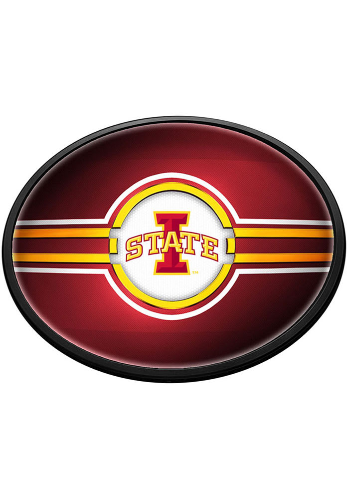 The Fan-Brand Iowa State Cyclones Red Oval Slimline Lighted Sign - 2212066