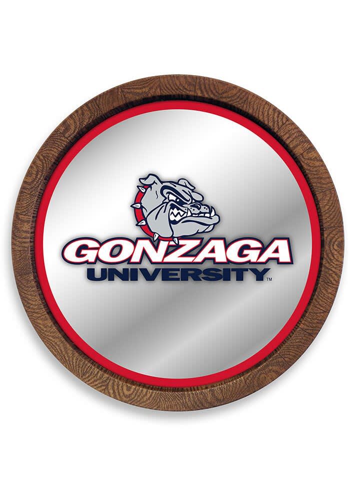 The Fan-Brand Gonzaga Bulldogs Red Faux Barrel Top Mirrored Sign - 2212391
