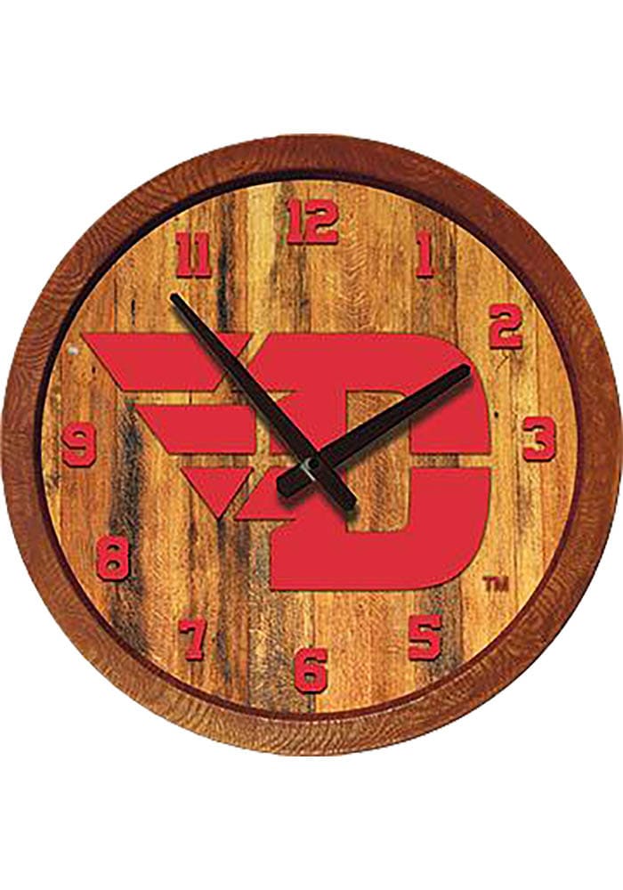 Dayton Flyers Red Faux Barrel Top Wall Clock - 2212742