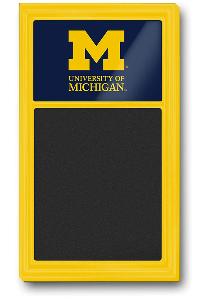 The Fan-Brand Michigan Wolverines BLUE Chalk Noteboard Sign - 2212995