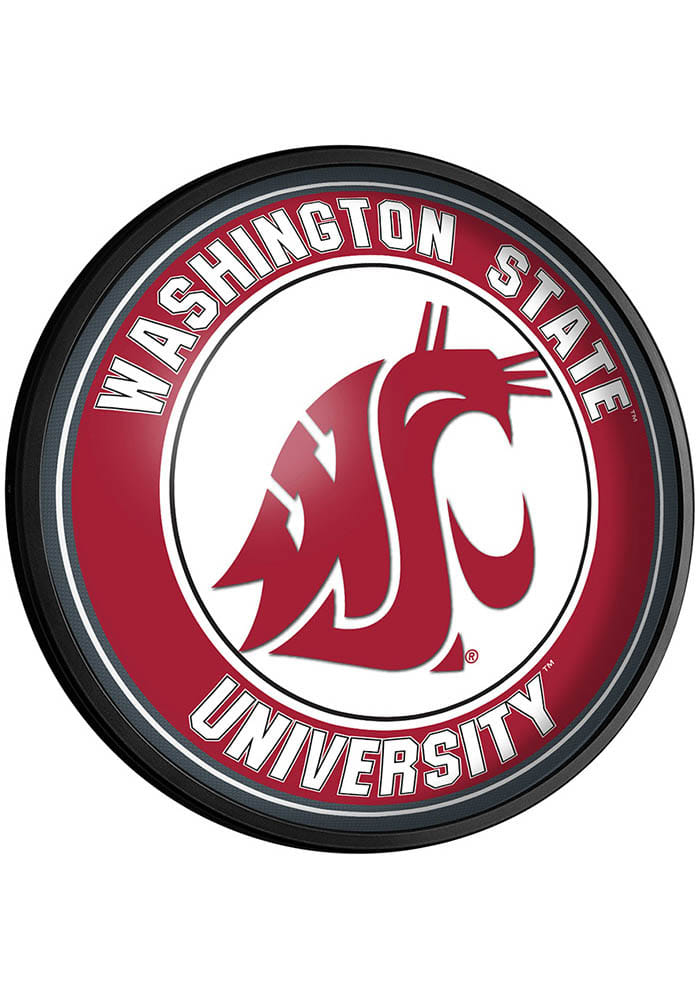 The Fan-Brand Washington State Cougars Round Slimline Lighted Wall Sign