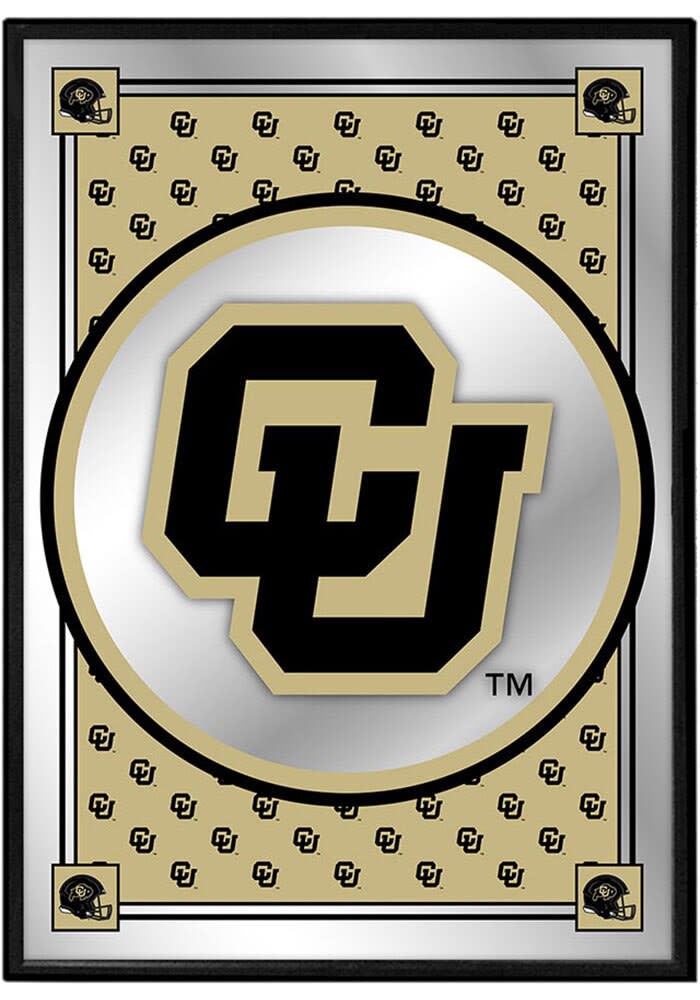 The Fan-Brand Colorado Buffaloes University Team Spirit Mirrored Wall Sign