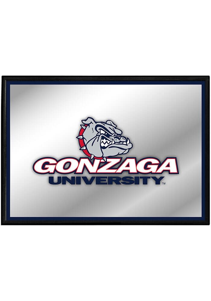 The Fan-Brand Gonzaga Bulldogs BLUE Framed Mirrored Wall Sign - 2213193