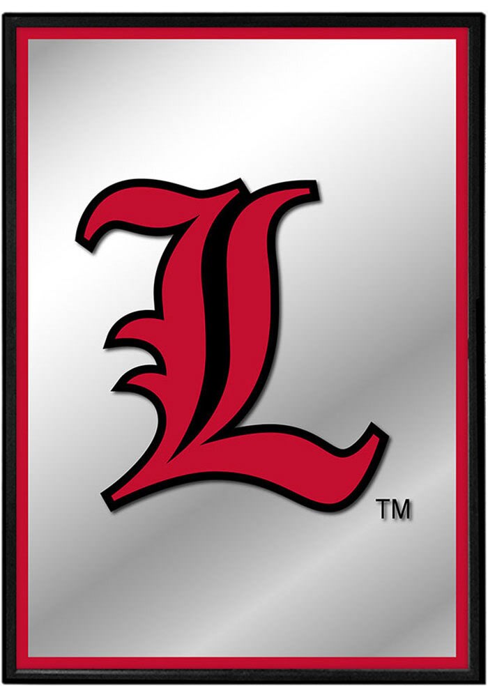 The Fan-Brand Louisville Cardinals Red Letter Framed Mirrored Wall Sign ...