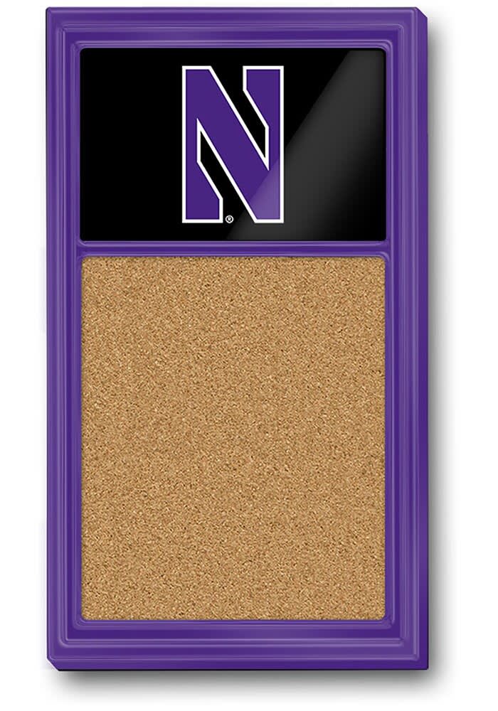 Northwestern Wildcats BLACK Cork Noteboard Sign - 2213555