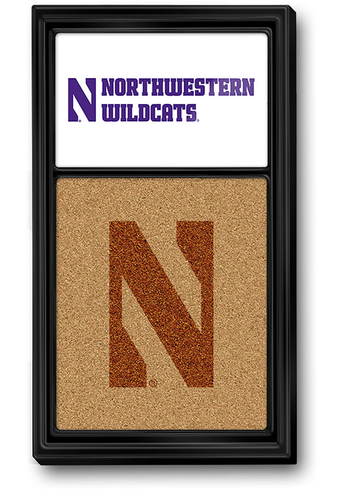 Northwestern Wildcats PURPLE Spirit Dual Logo Cork Noteboard Sign