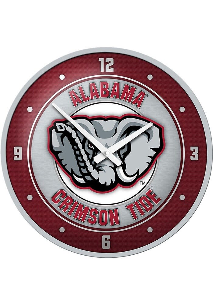 Alabama Crimson Tide CRIMSON Al Logo Modern Disc Wall Clock - 2213779