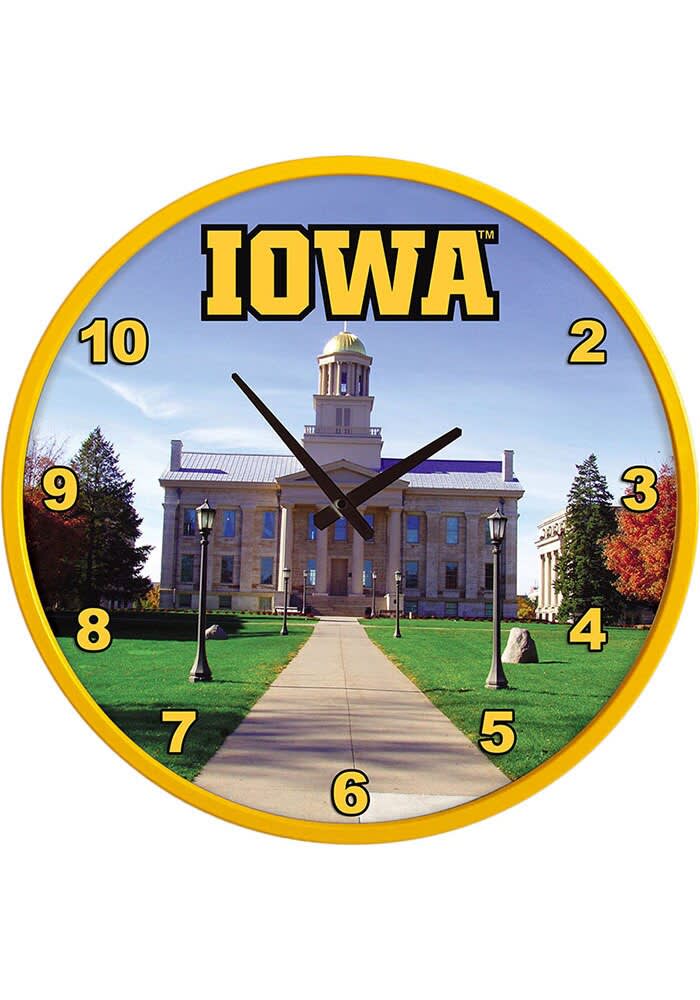 Iowa Hawkeyes BLACK Modern Disc Wall Clock - 2213811