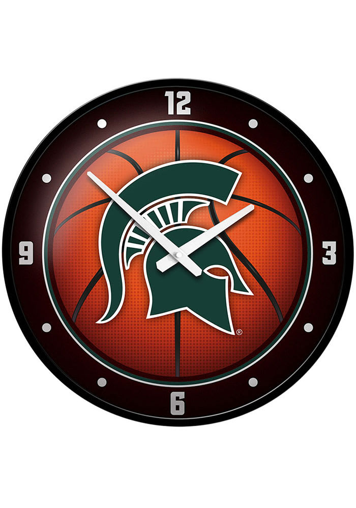 Michigan State Spartans GREEN Basketball Modern Disc Wall Clock - 2213825
