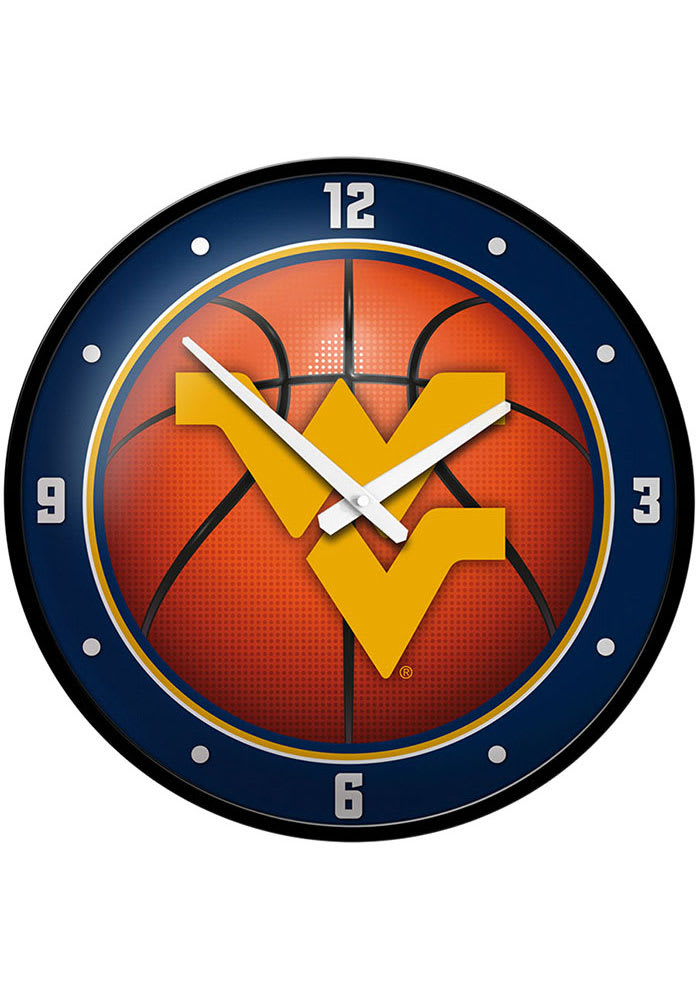 West Virginia Mountaineers GOLD Basketball Modern Disc Wall Clock - 2213877