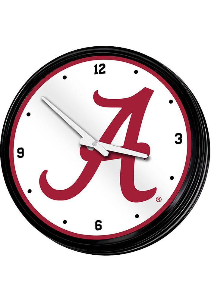 Alabama Crimson Tide CRIMSON Retro Lighted Wall Clock - 2213886